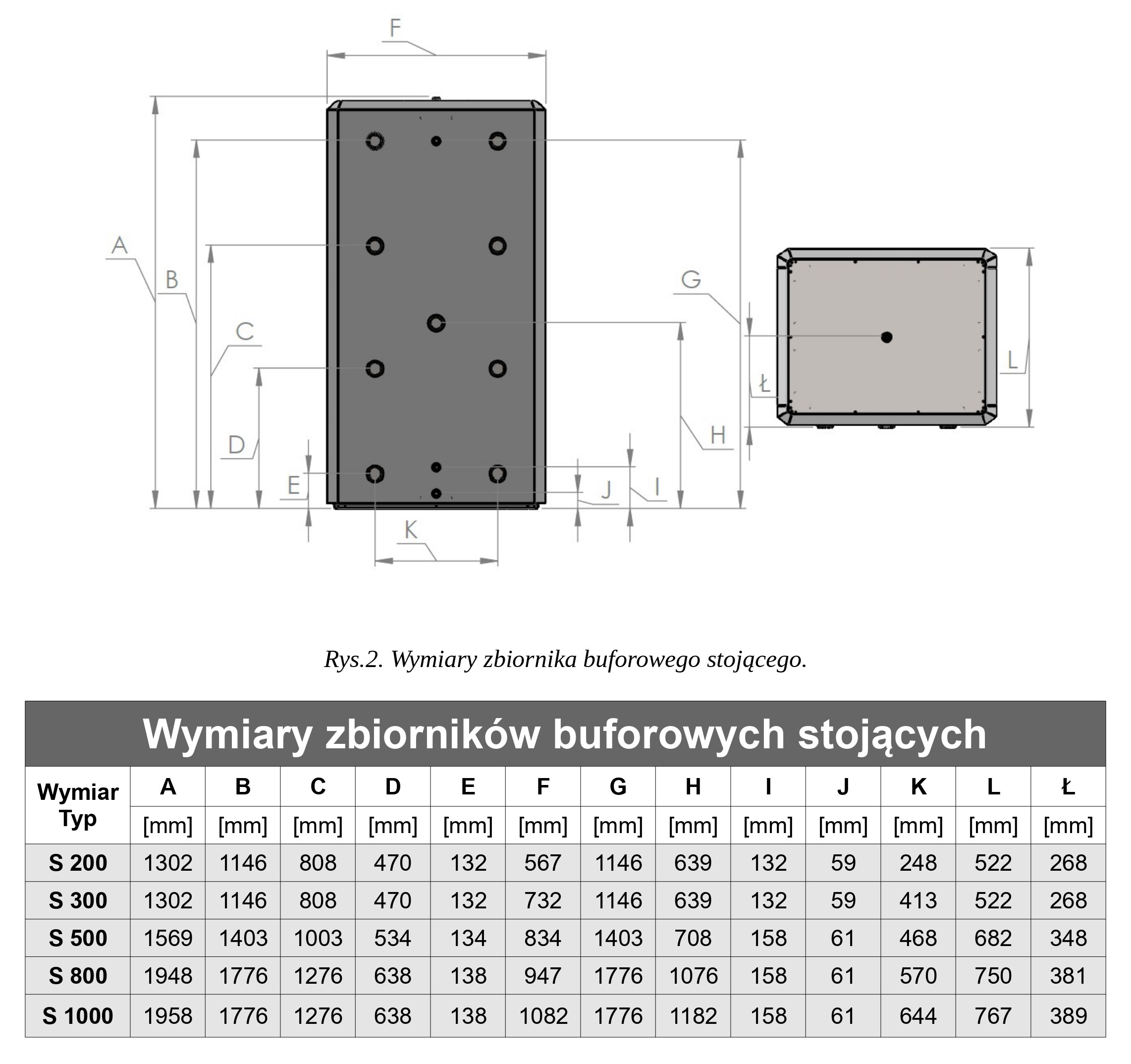 Bufor ciepła 1000L metal - Bufor stojący | Stalmark